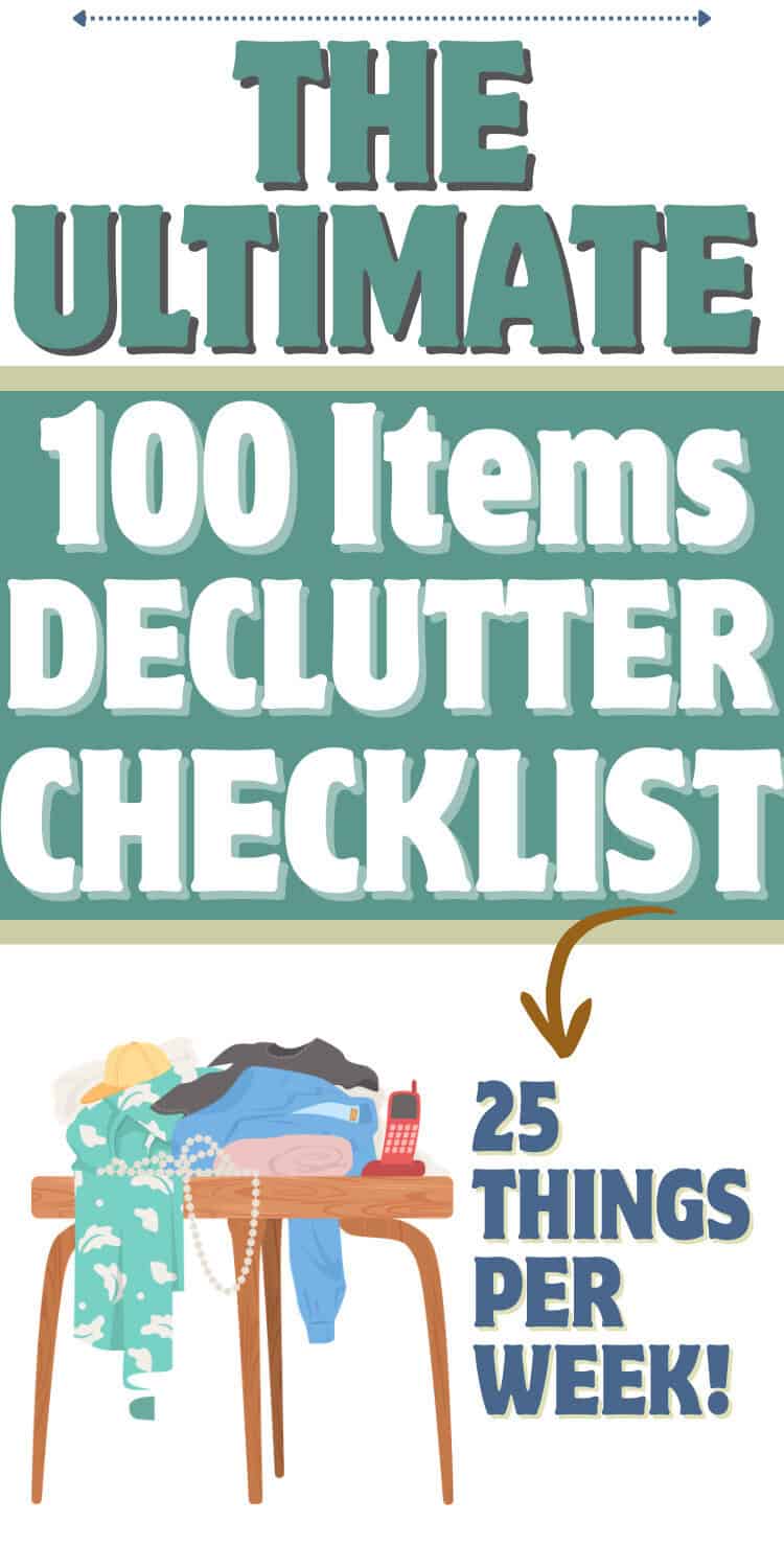 100 Items To Declutter Checklist - Shannon Torrens